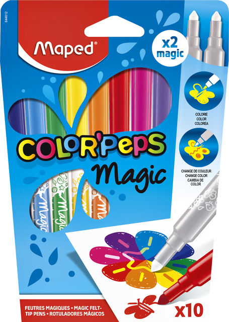 Viltstift Maped Color'peps Magic Set Á 10 Kleuren | Kantoorartikel ...