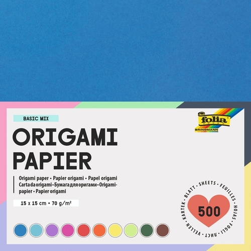 Origami Papier Folia 70GR 15X15CM 500 Vel Assorti Kleuren ...