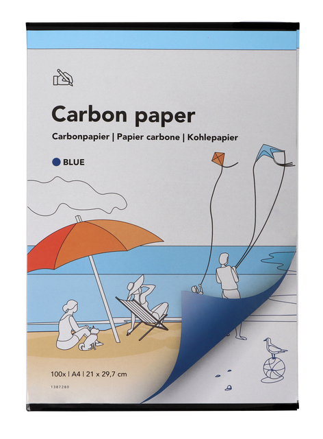 Carbonpapier Qbasic A4 21X29,7CM 100X Blauw | Kantoorartikel | 1387280 ...