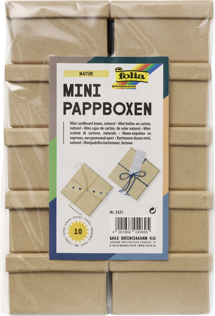 Doos Karton Folia Mini 7,5X7,5X4,5CM 10 Stuks Kraft | Kantoorartikel ...