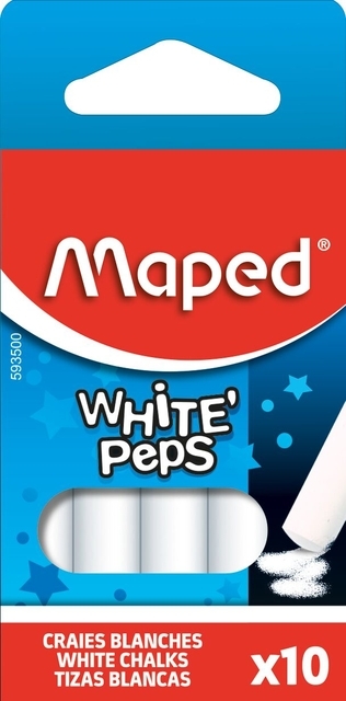 Schoolbordkrijt Maped White'peps Set Á 10 Stuks Wit | Kantoorartikel ...