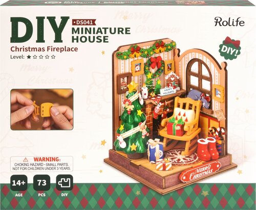 Christmas Fireplace Robotime Modelbouwpakket | Puzzel | 1434836 | Bruna