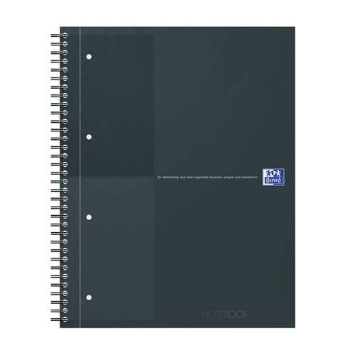 Spiraalblok Oxford International Notebook A4+ Lijn Zwart ...
