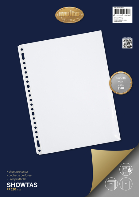 Showtas Multo A4 23-Gaats PP 120 Micron Glad 10 Stuks | Kantoorartikel ...