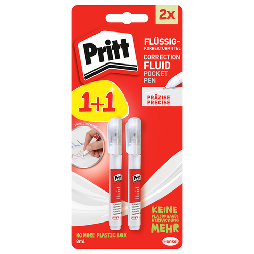 Correctiepen Pritt Fluid 8ML Blister A 1+1 | Kantoorartikel | 416137 ...