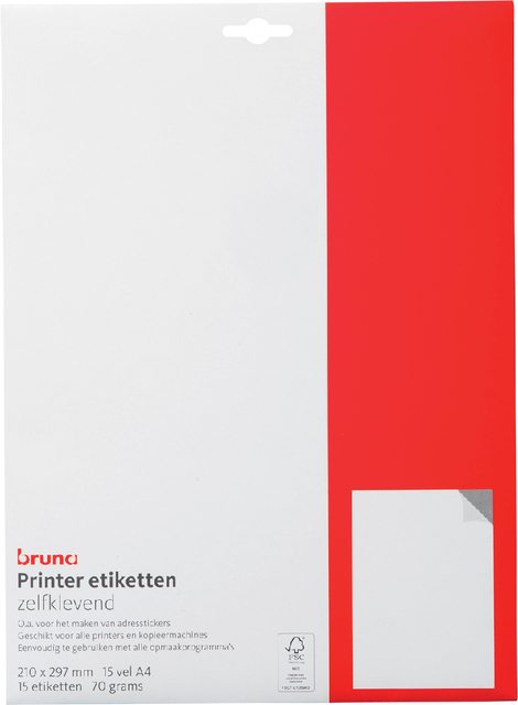 Etiket Bruna 210X297MM 15Stuks | Kantoorartikel | 796397 | Bruna