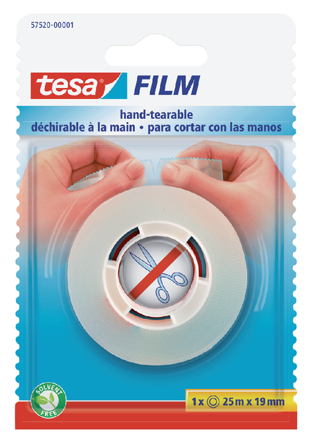 Plakband Tesafilm® 25MX19MM Handscheurbaar Transparant | Kantoorartikel ...