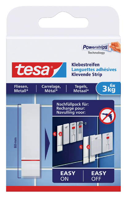 Kleefstrips Tesa® Tegels & Metaal 3KG Wit 6 Stuks | Kantoorartikel ...