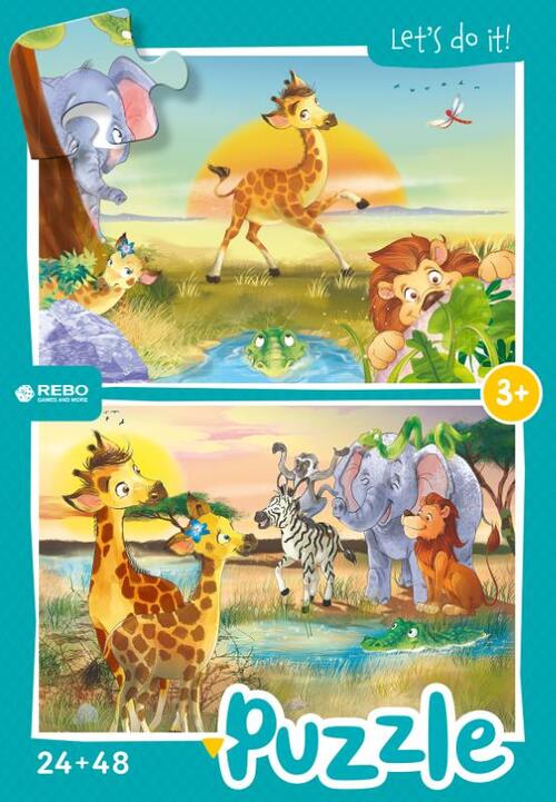 Rebo legpuzzel 24 + 48 stukjes - Little Giraffe, Rebo Productions ...