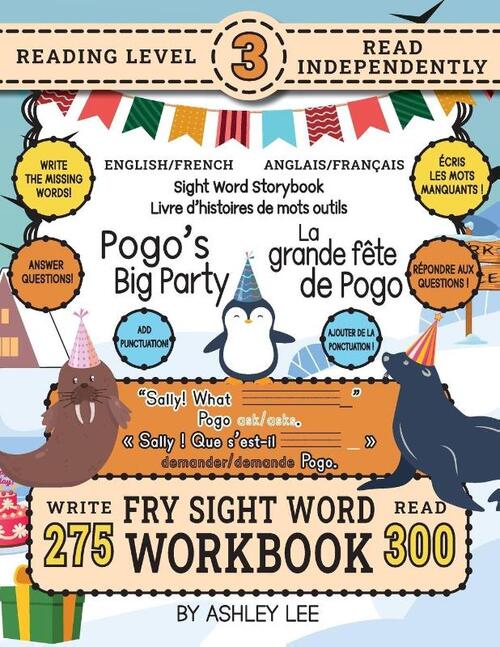 300 Sight Word Storybook, Pogo's Big Party (Level 3) Bilingual English ...
