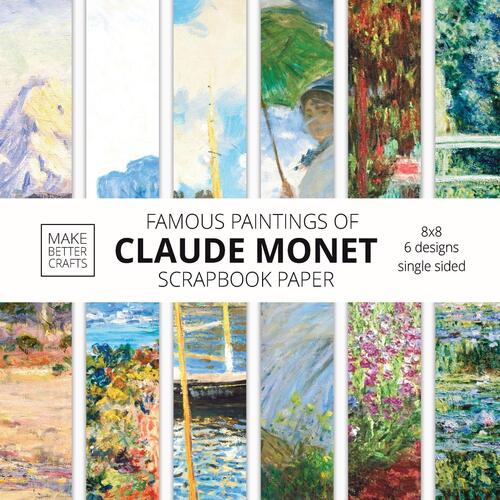 Famous Paintings Of Claude Monet Scrapbook Paper, Make Better Crafts ...
