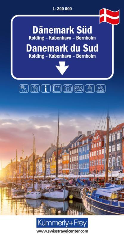 Denmark South Road Map 1:200,000 scale, Kummerly & Frey,Switzerland ...