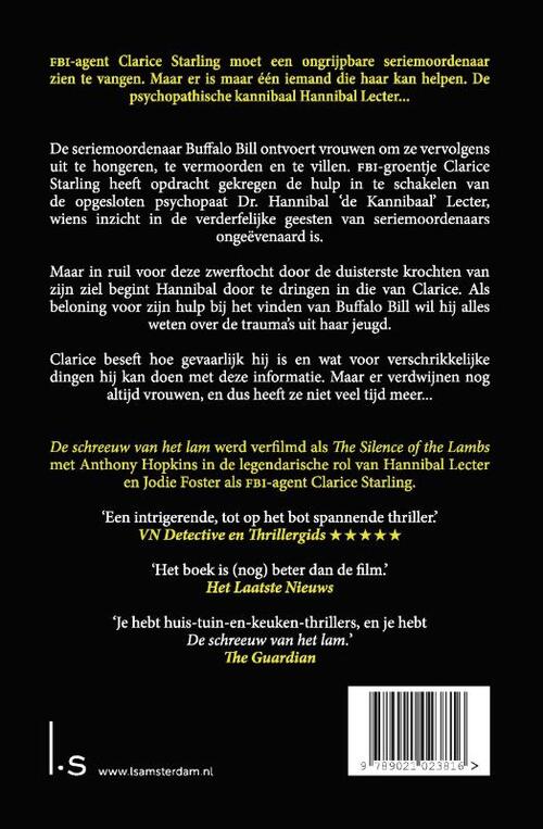De schreeuw van het lam/Silence of the Lambs, Thomas Harris | Boek ...