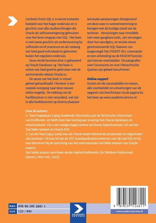 Leerboek oracle SQL, Lex de Haan | Boek | 9789039526811 | Bruna
