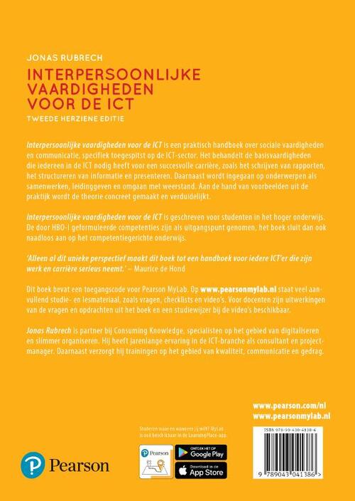 Interpersoonlijke vaardigheden voor de ICT, Jonas Rubrech | Boek ...