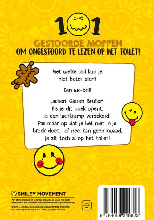 101 Gestoorde moppen om ongestoord op het toilet te lezen, Smiley ...