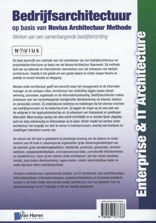 Bedrijfsarchitectuur op basis van Novius Architectuur Methode, Guido ...
