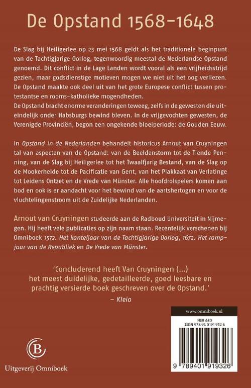 Opstand in de Nederlanden, Arnout van Cruyningen | Boek | 9789401919326 ...