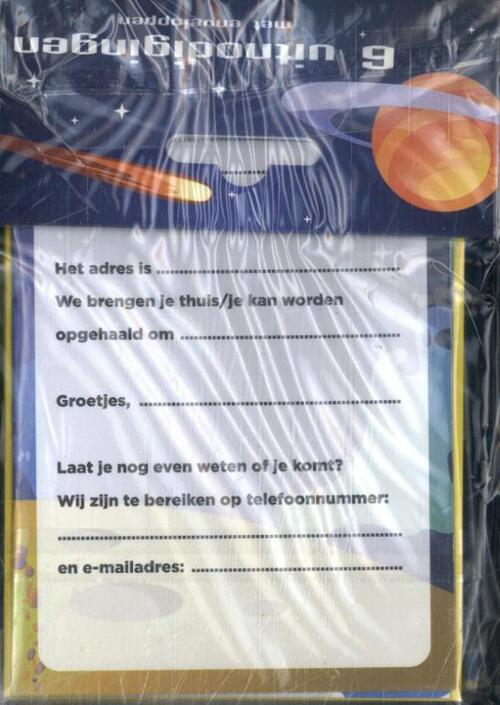 Space - Uitnodiging PK 948 - set van 6, Interstat B.V. | Kaarten ...