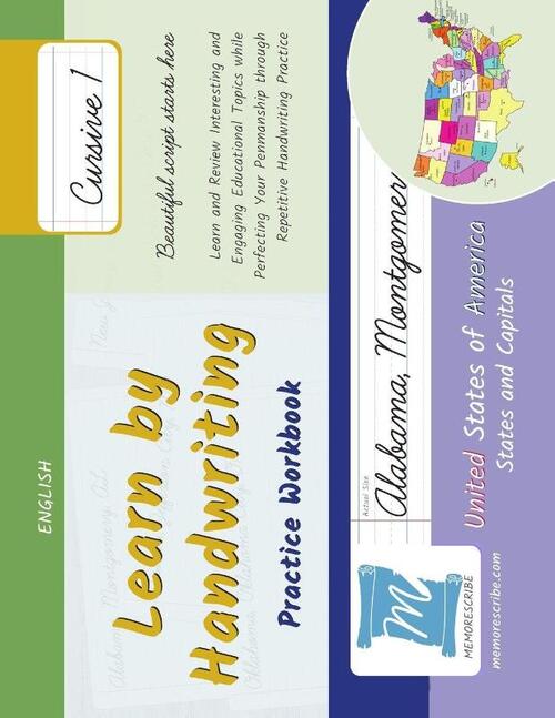 Handwriting Practice Workbook - United States of America, States and ...