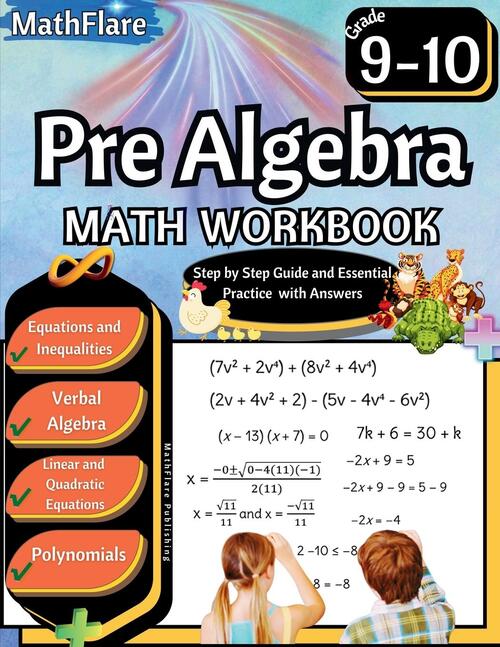 Pre Algebra Workbook 9th and 10th Grade, Mathflare Publishing | Boek ...