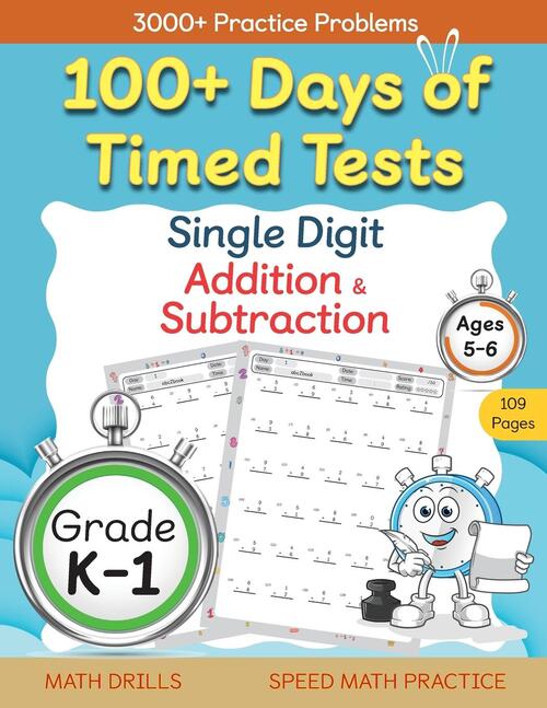 100+ Days of Timed Tests - Single Digit Addition and Subtraction ...