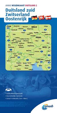 ANWB*Wegenkaart Duitsland 2. Duitsland-Zuid/Zwitserland/Oostenrijk ...